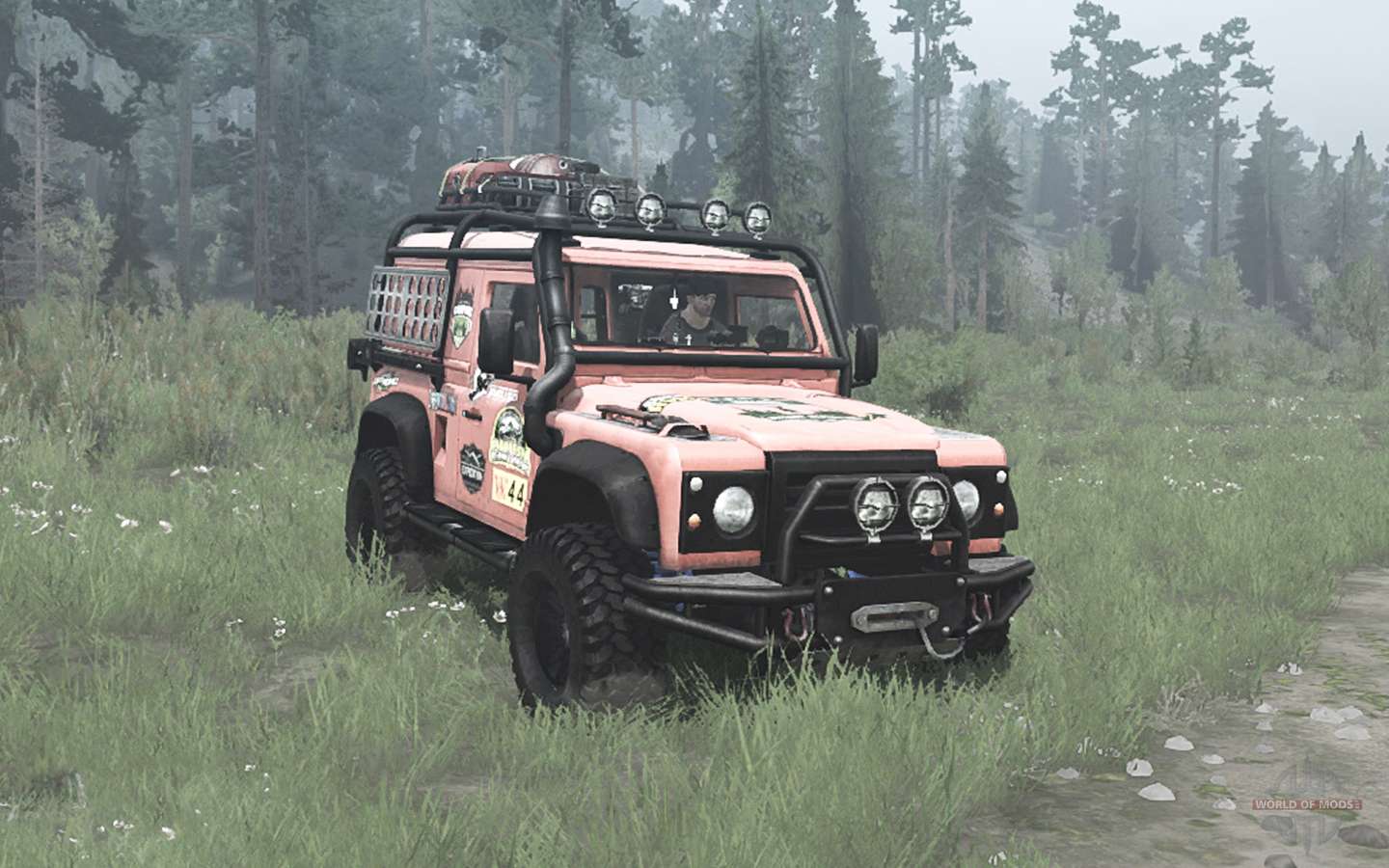 Land Rover Defender 90 Station Wagon expedition pour MudRunner